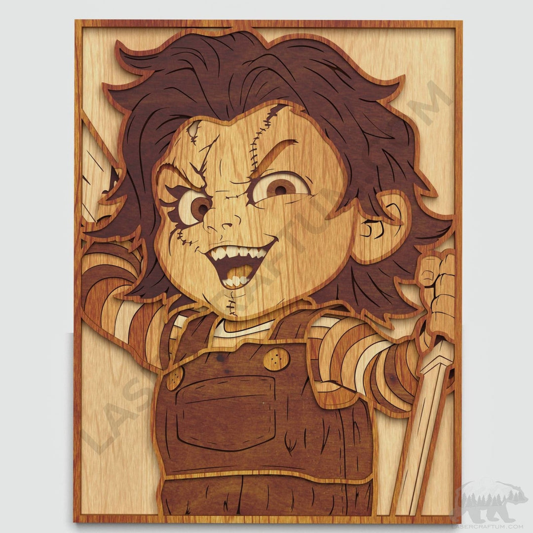 Chucky Layered Design for cutting - LaserCraftum