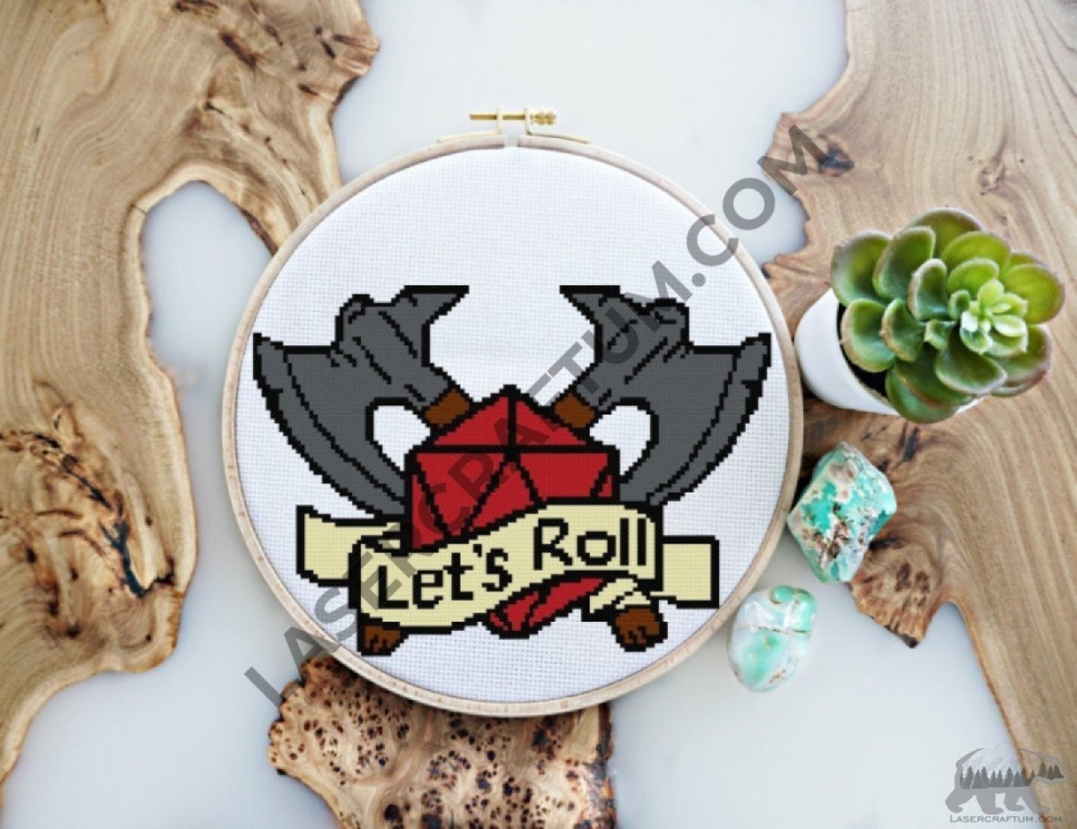 D&D Cross Stitch PDF Pattern - LaserCraftum