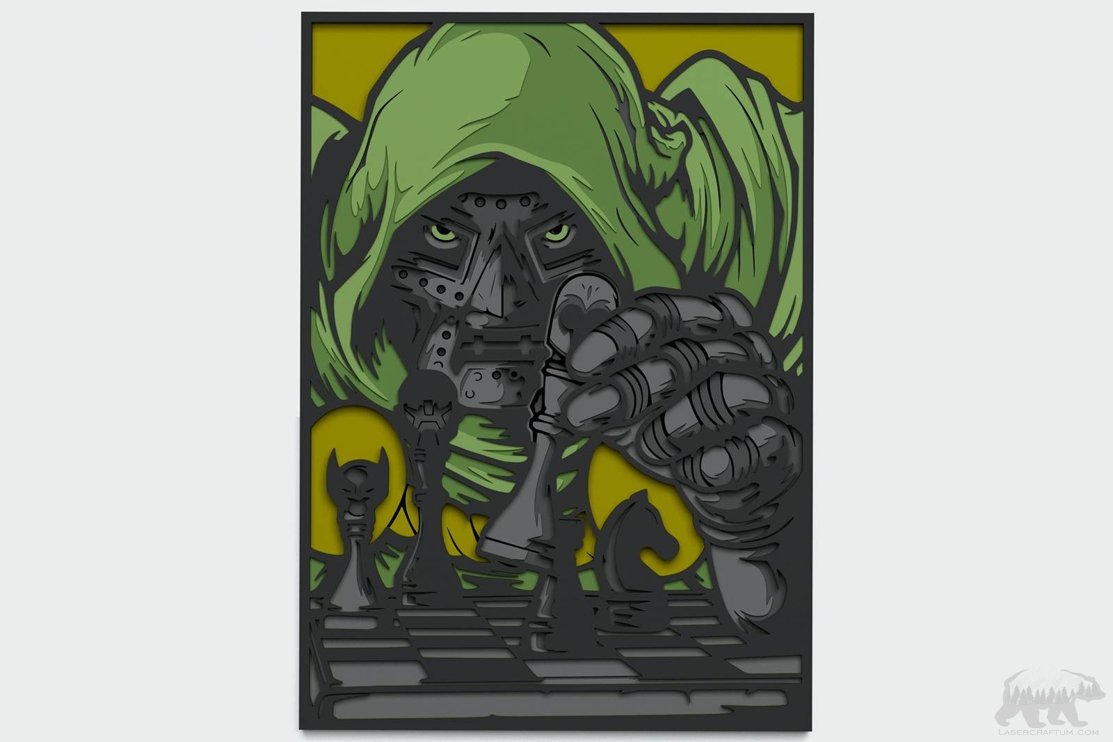 Doctor Doom Layered Design for cutting - LaserCraftum