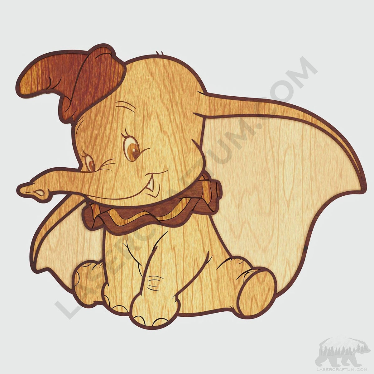 Dumbo Layered Design for cutting - LaserCraftum