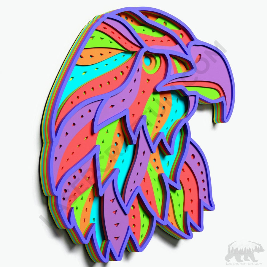 Eagle Layered Design for cutting - LaserCraftum