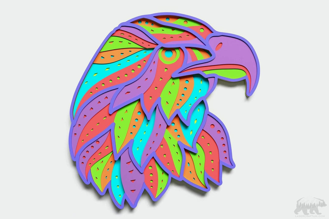 Eagle Layered Design for cutting - LaserCraftum