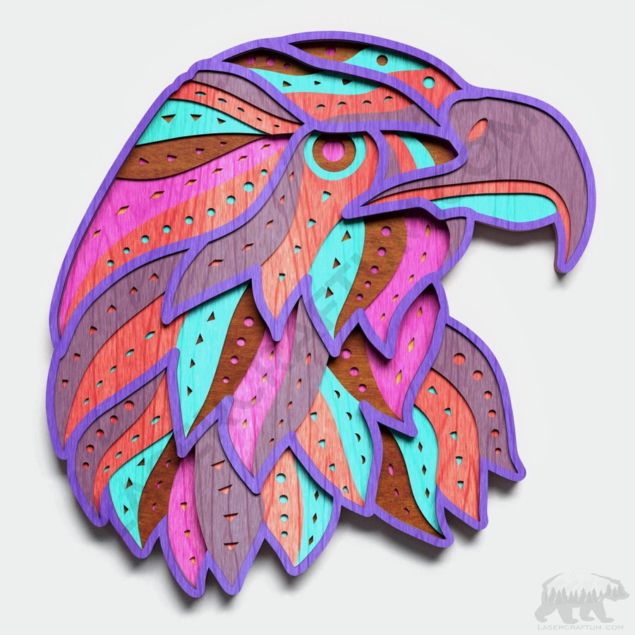 Eagle Layered Design for cutting - LaserCraftum