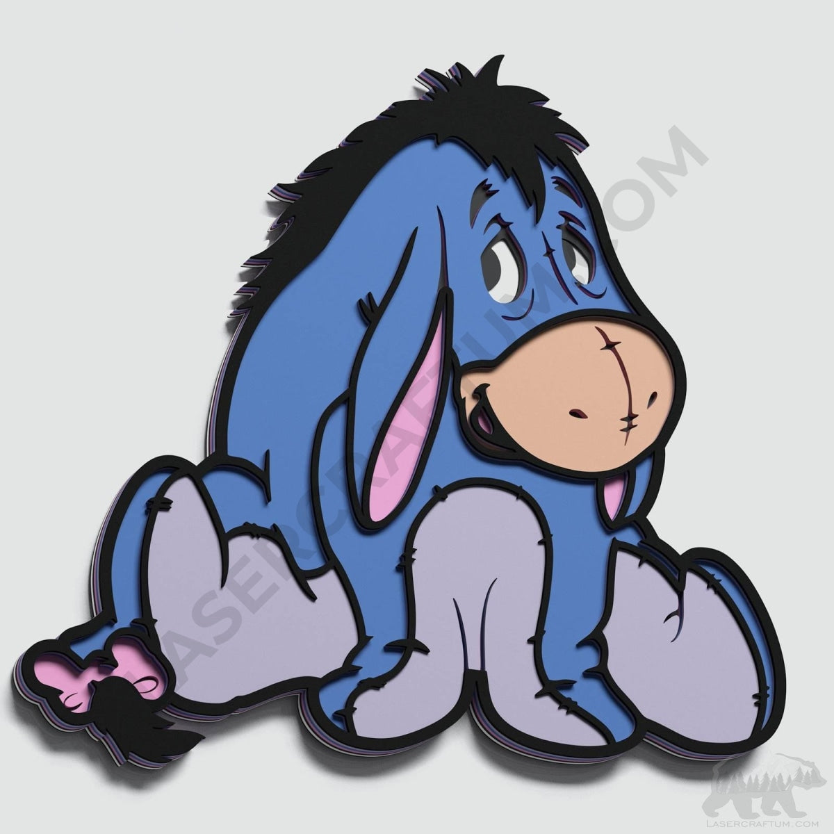 Eeyore Layered Design for cutting - LaserCraftum