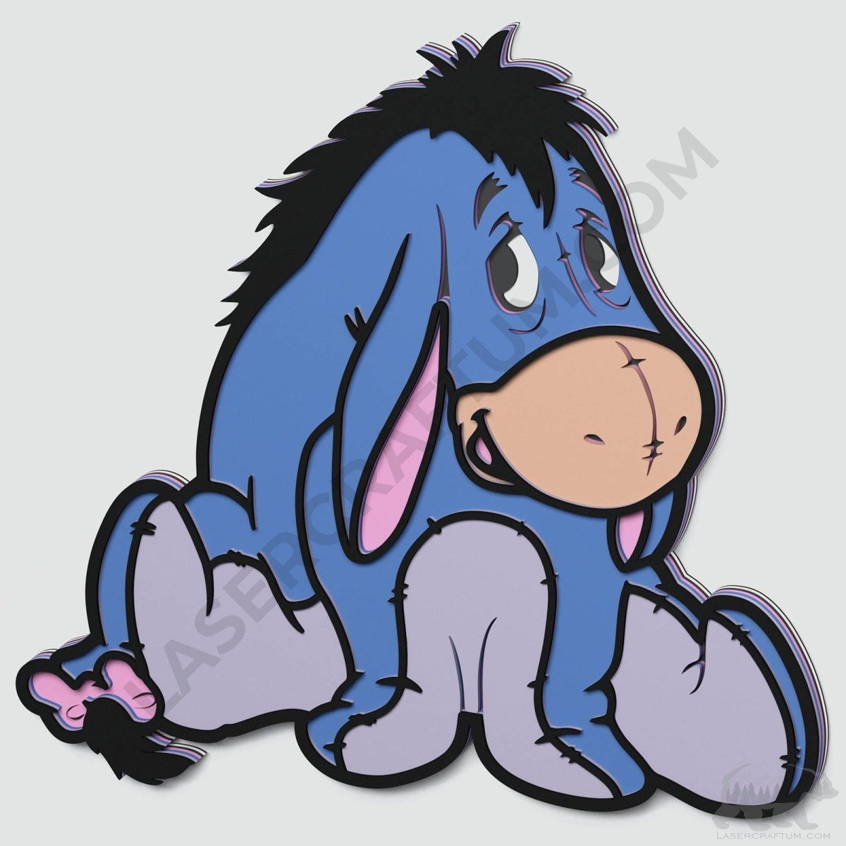 Eeyore Layered Design for cutting - LaserCraftum