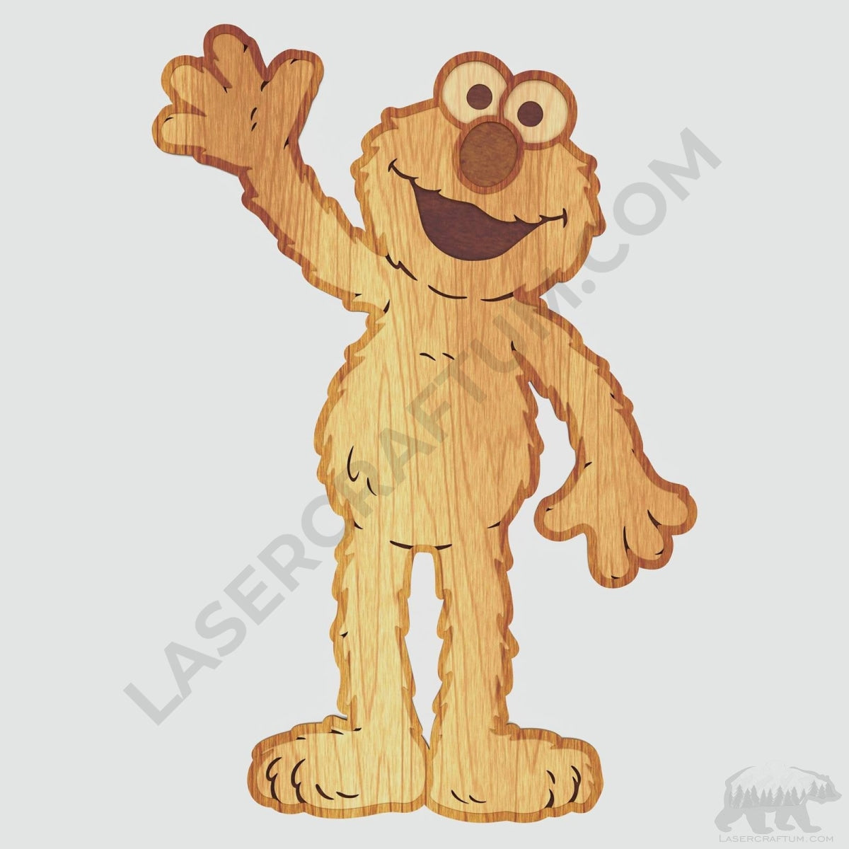 Elmo Layered Design for cutting - LaserCraftum