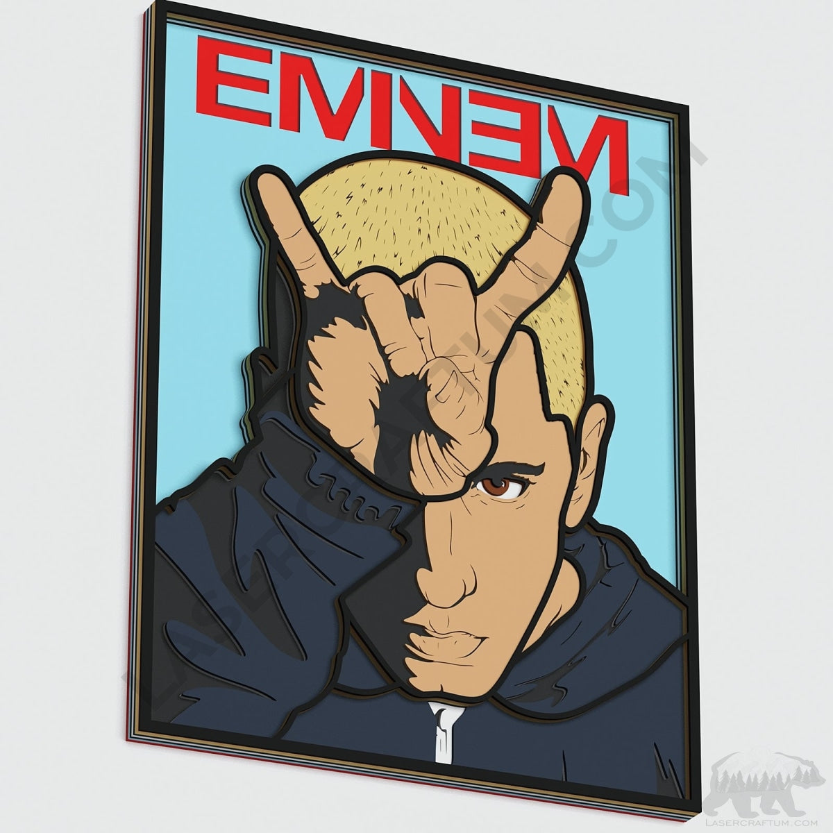 Eminem Layered Design for cutting - LaserCraftum