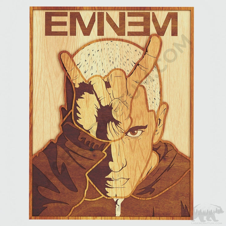 Eminem Layered Design for cutting - LaserCraftum