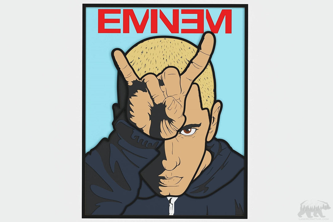 Eminem Layered Design for cutting - LaserCraftum