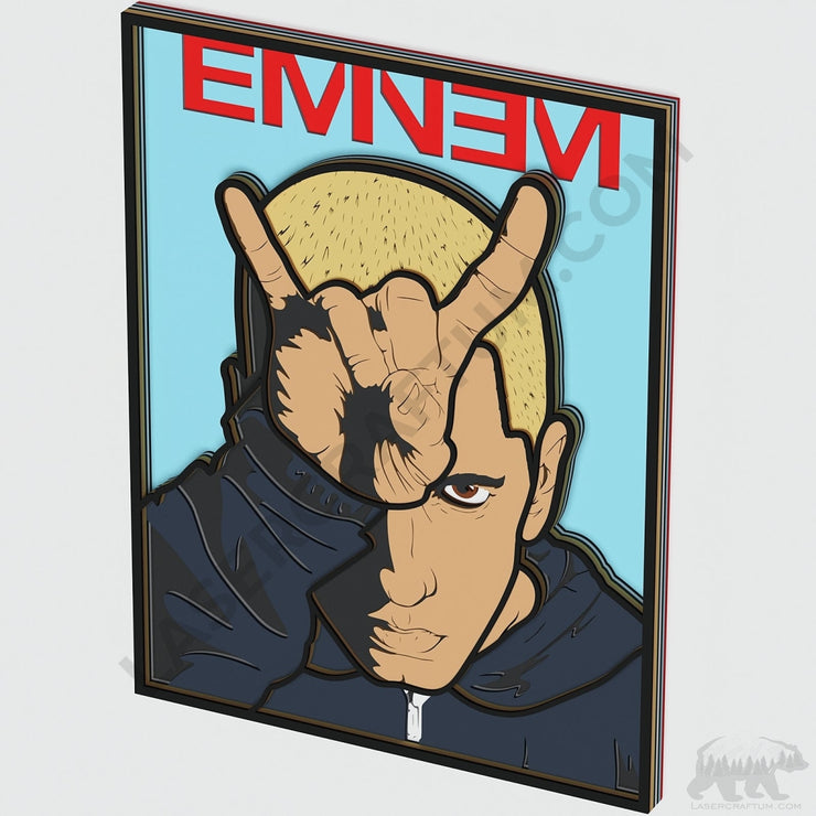 Eminem Layered Design for cutting - LaserCraftum