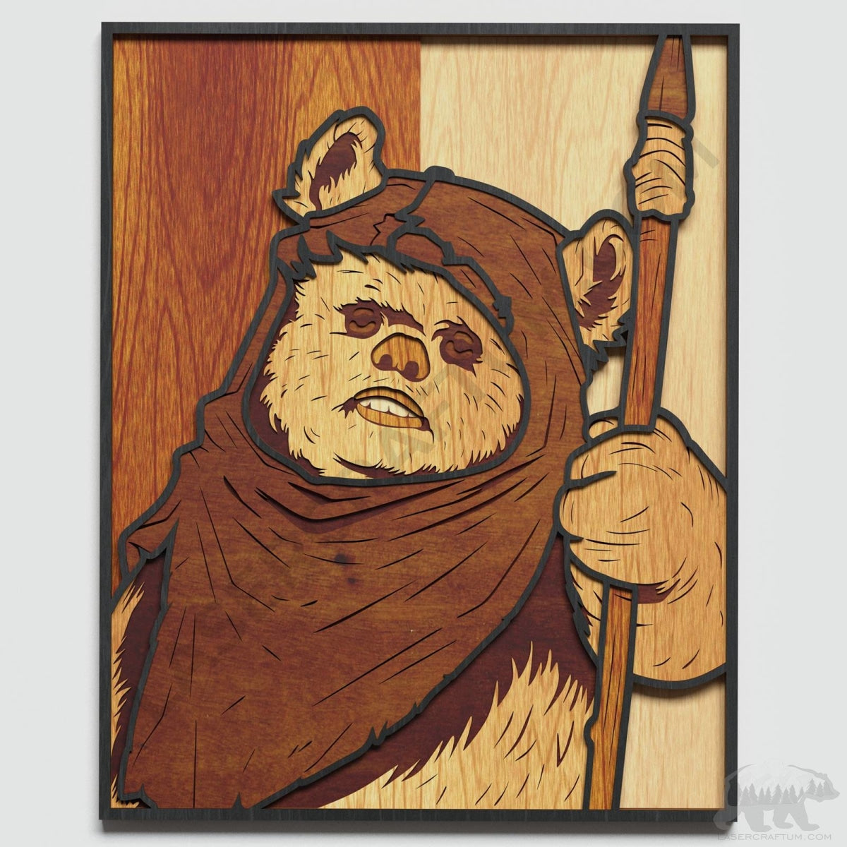 Ewok Layered Design for cutting - LaserCraftum
