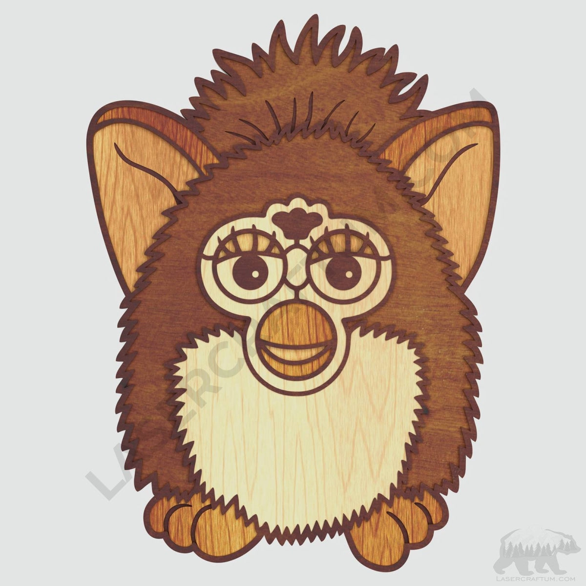 Furby Layered Design for cutting - LaserCraftum