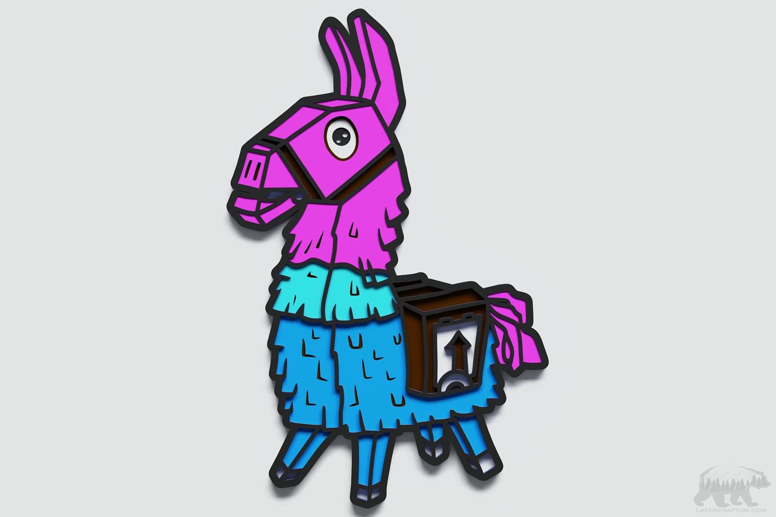 Game Llama Layered Design for cutting - LaserCraftum