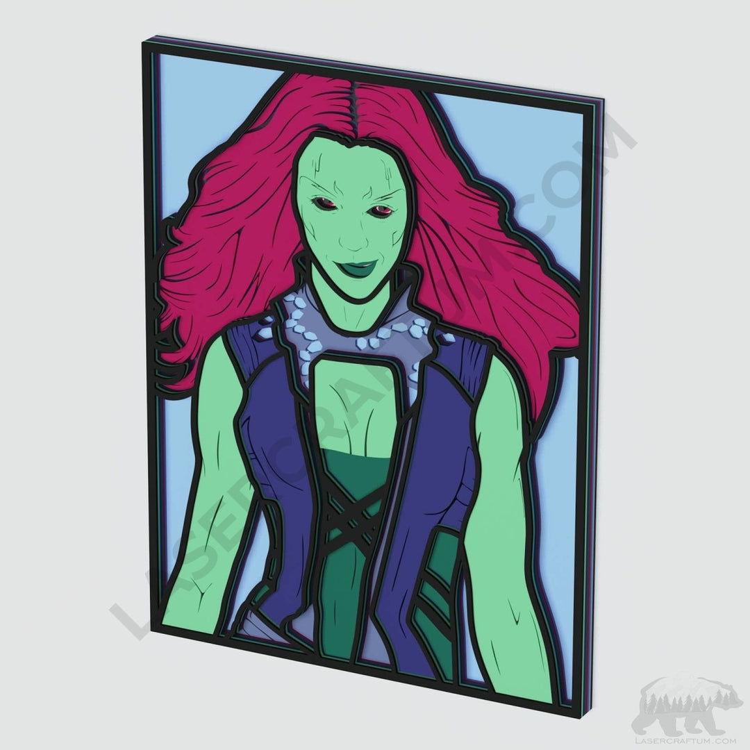 Gamora Layered Design for cutting - LaserCraftum