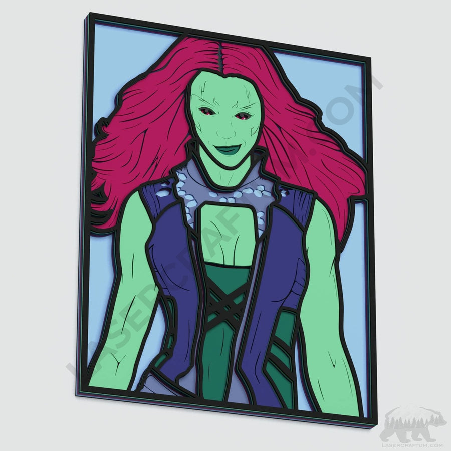 Gamora Layered Design for cutting - LaserCraftum