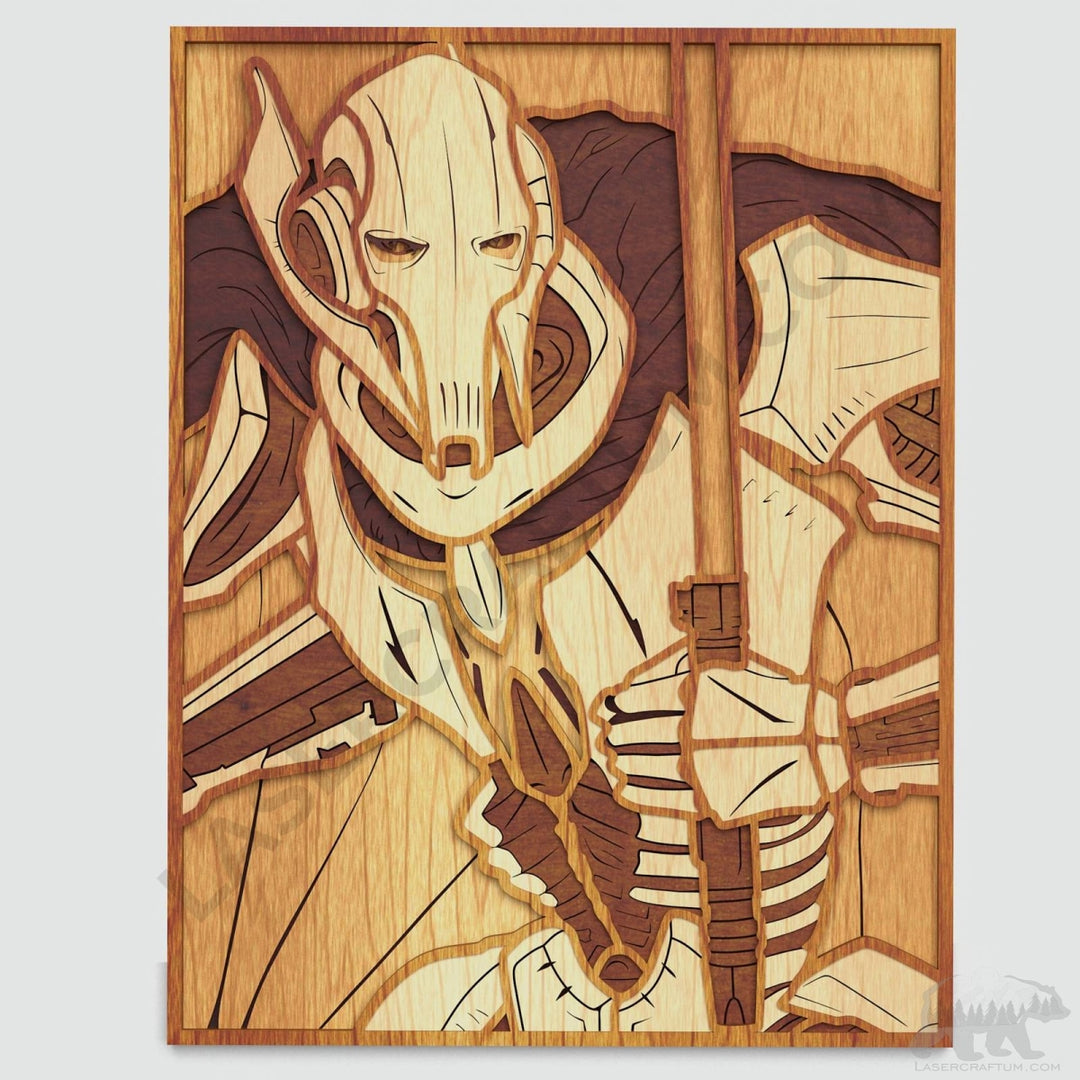 General Grievous Layered Design for cutting - LaserCraftum