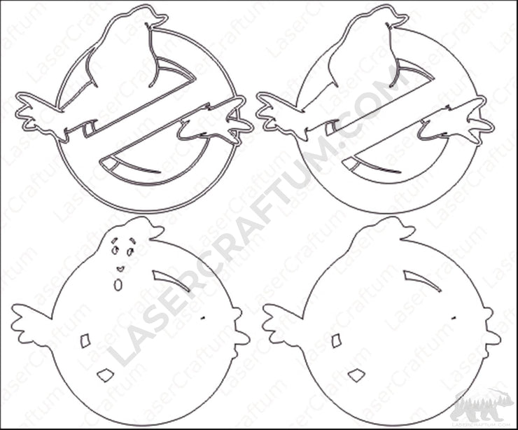 Ghostbusters Logo Layered Design for cutting - LaserCraftum