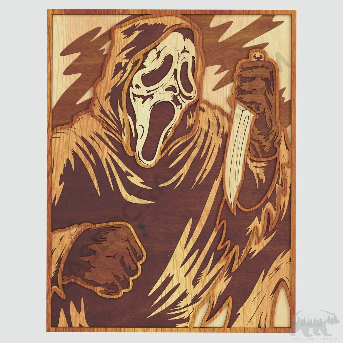 Ghostface Layered Design for cutting - LaserCraftum