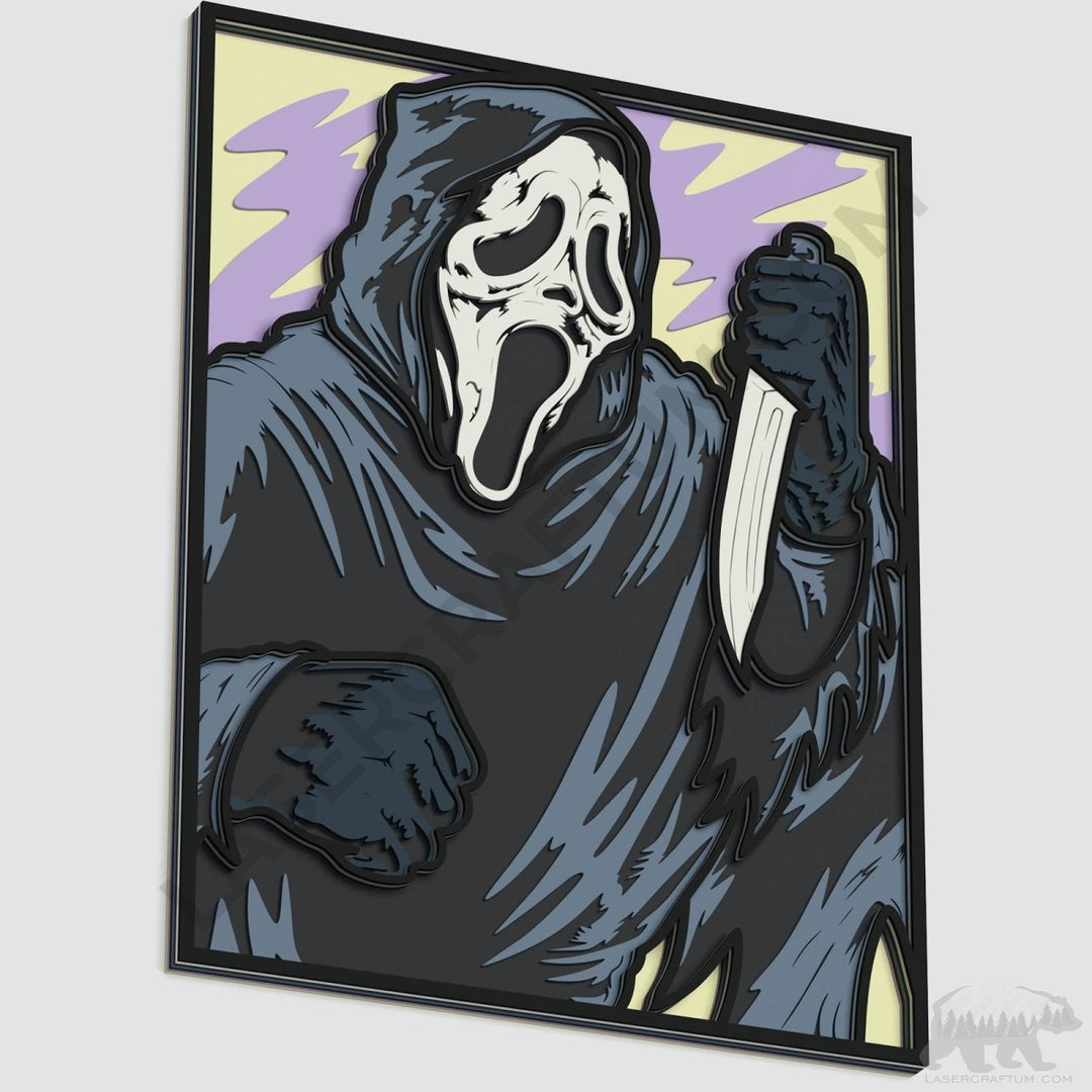 Ghostface Layered Design for cutting - LaserCraftum