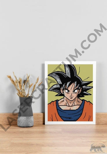 Goku Cross Stitch PDF Pattern - LaserCraftum