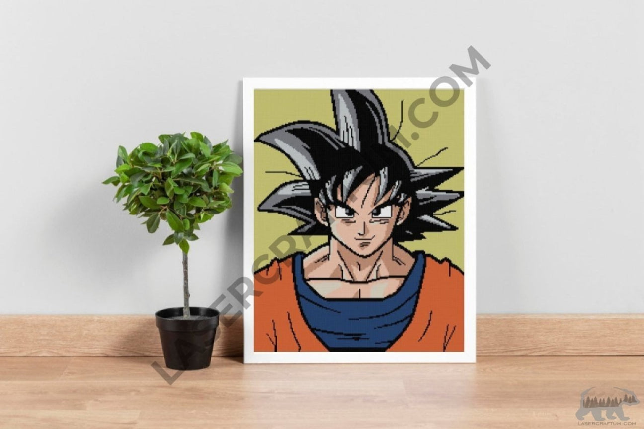 Goku Cross Stitch PDF Pattern - LaserCraftum