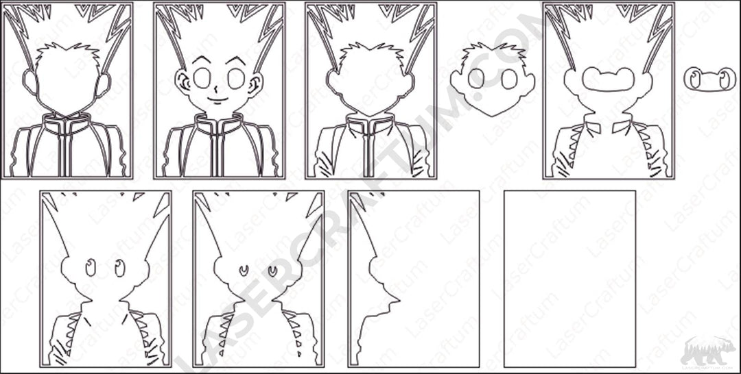 Gon Layered Design for cutting - LaserCraftum