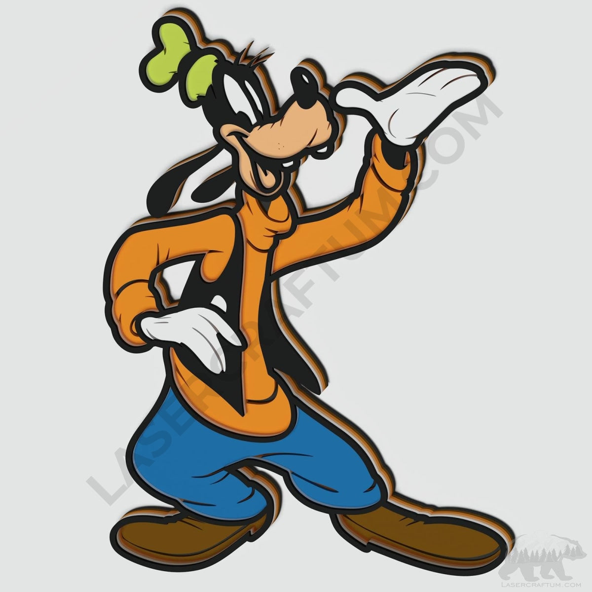 Goofy Layered Design for cutting - LaserCraftum