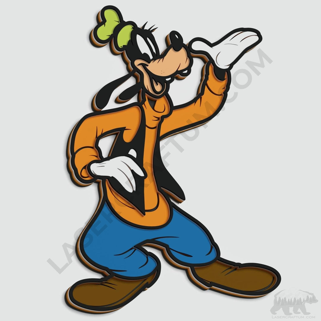 Goofy Layered Design for cutting - LaserCraftum