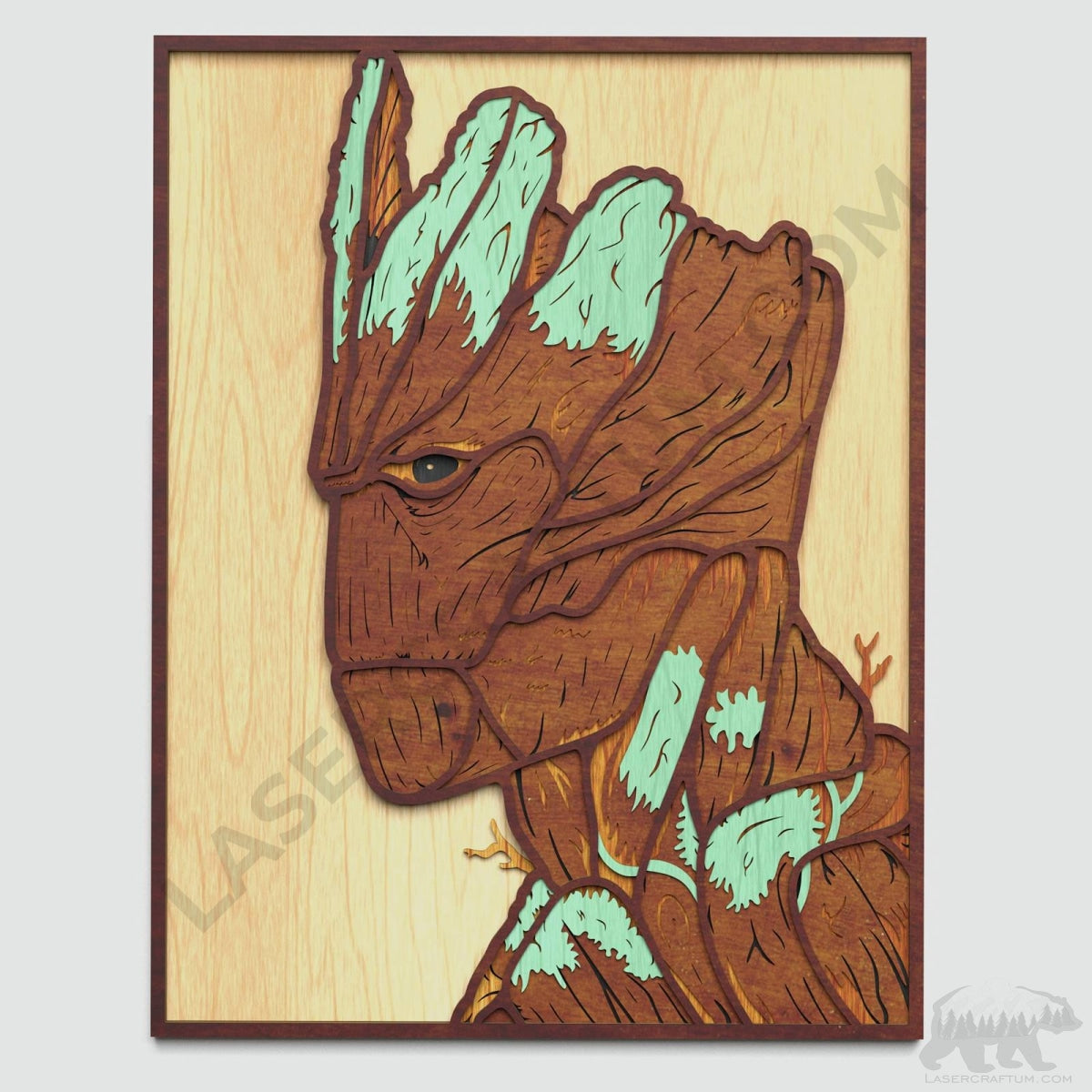 Groot Layered Design for cutting - LaserCraftum