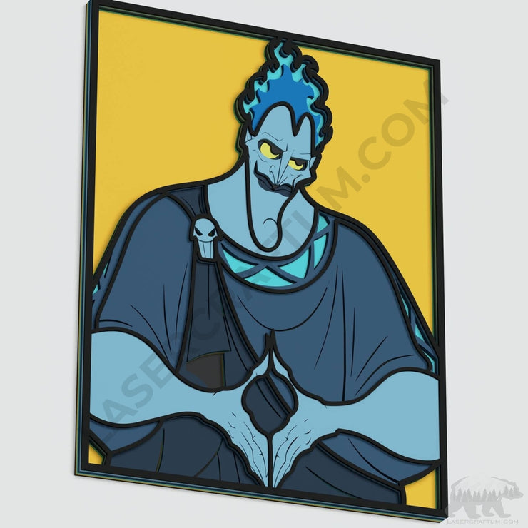 Hades Layered Design for cutting - LaserCraftum