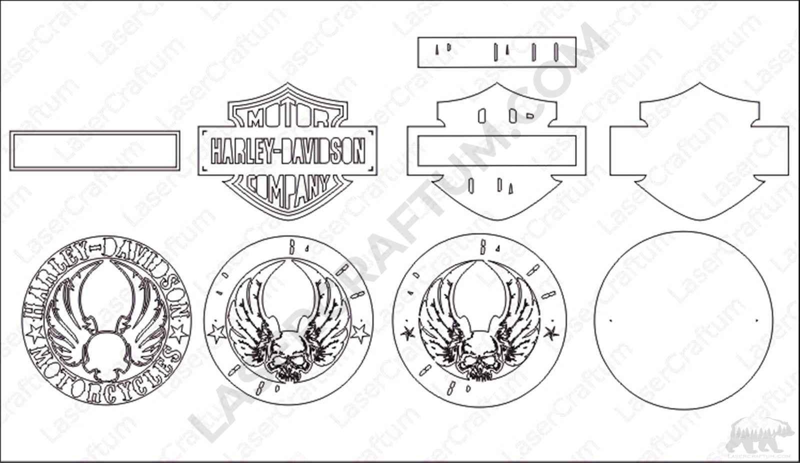 Harley Davidson Logo Outline Stencil HARLEY DAVIDSON ADV. & STREET