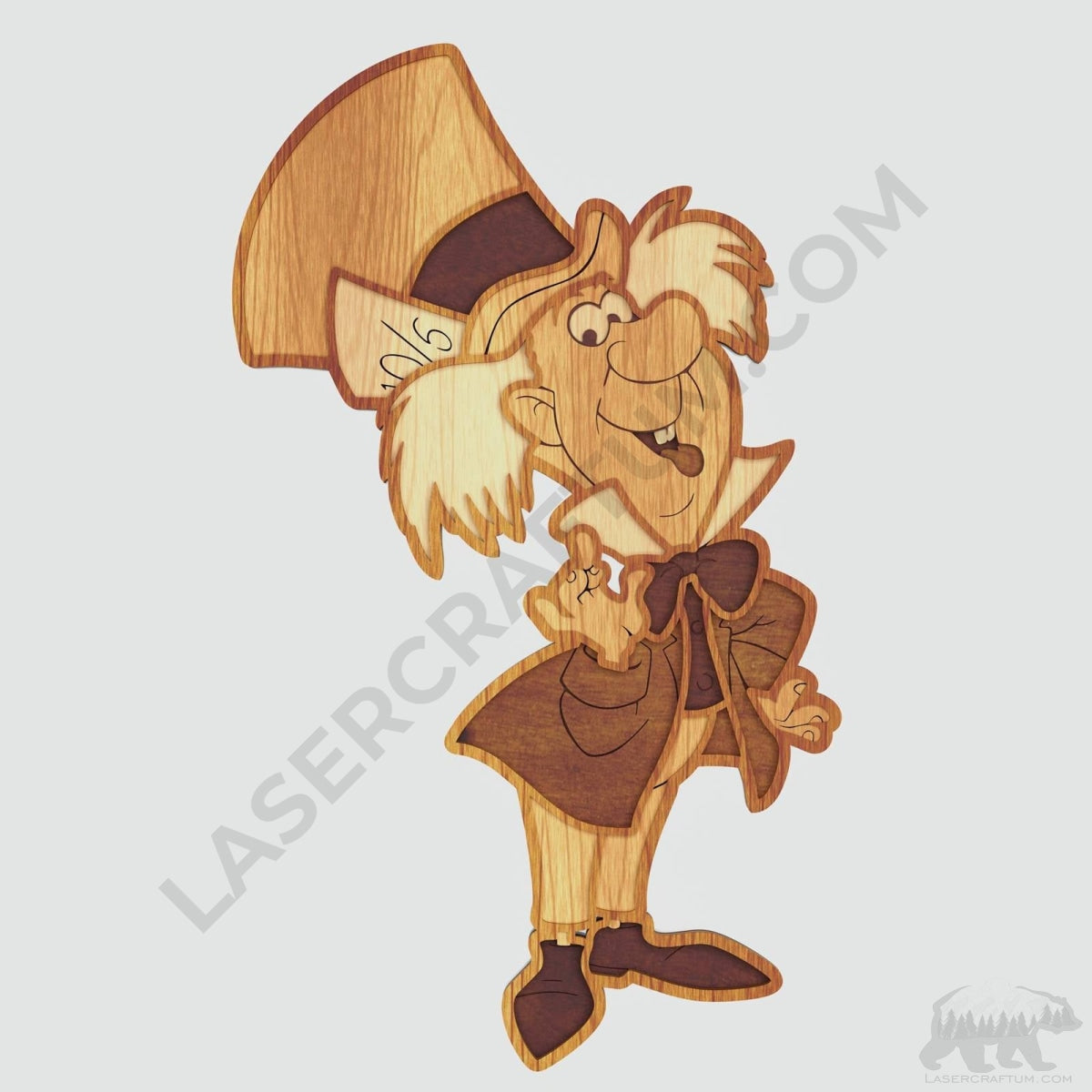 Hatter Layered Design for cutting - LaserCraftum