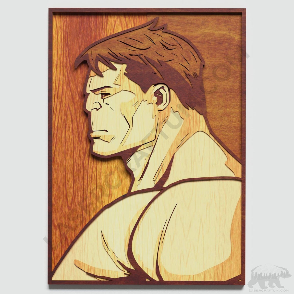 Hulk Layered Design for cutting - LaserCraftum