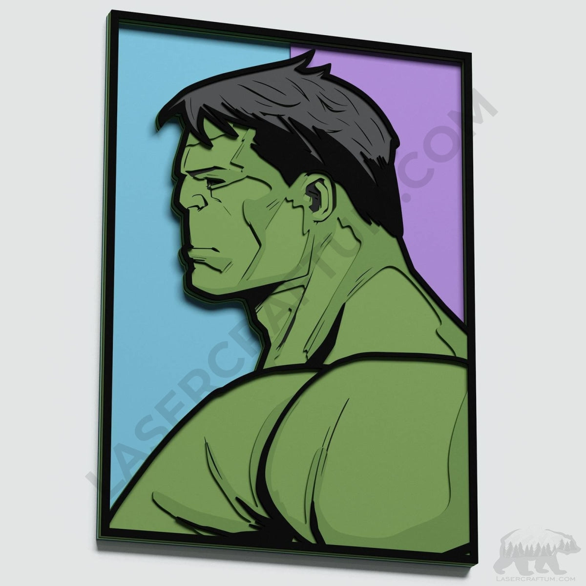 Hulk Layered Design for cutting - LaserCraftum