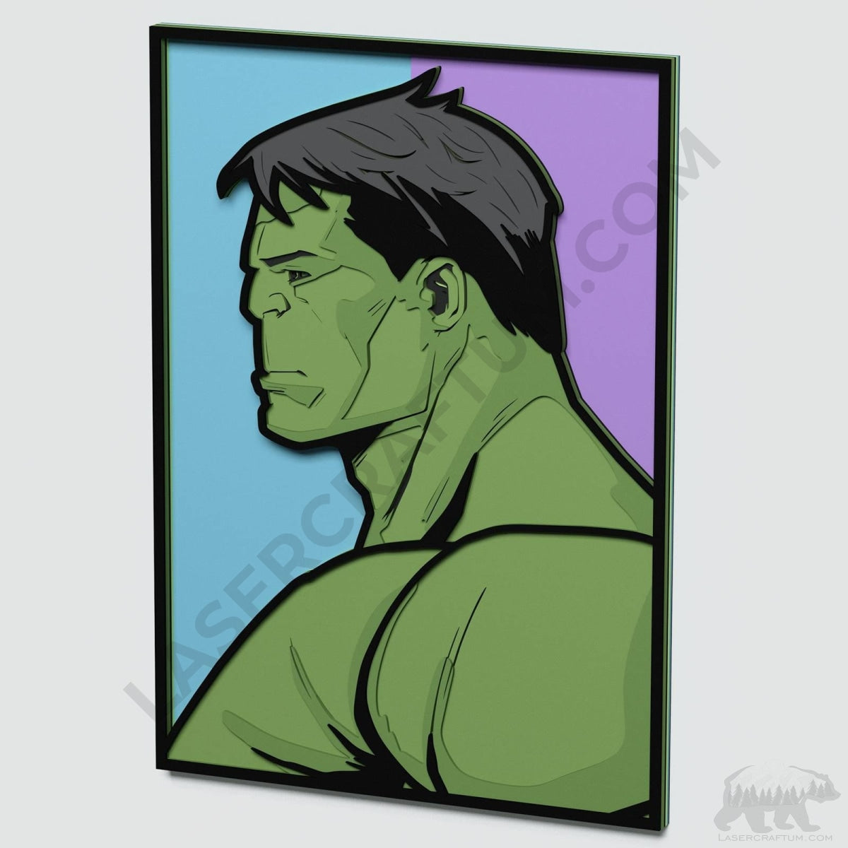 Hulk Layered Design for cutting - LaserCraftum