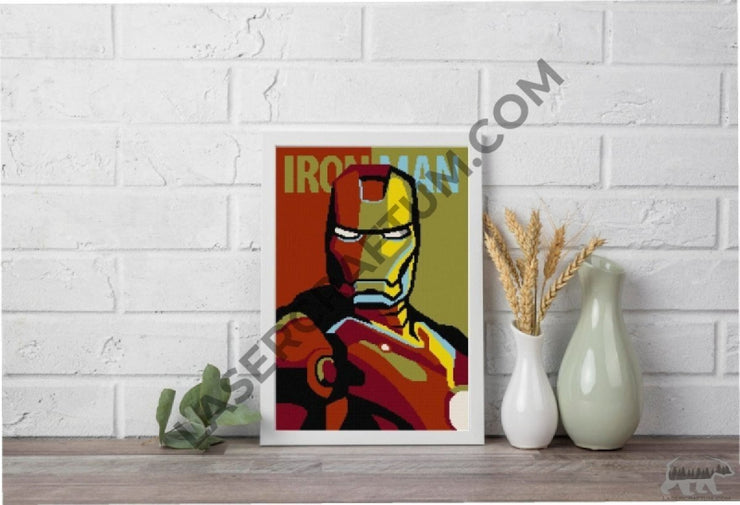 Iron Man Cross Stitch PDF Pattern - LaserCraftum