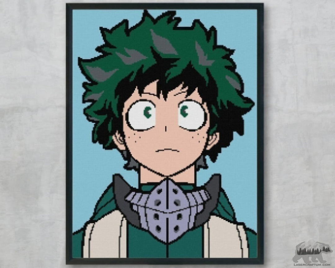 Izuku Midoriya Cross Stitch PDF Pattern - LaserCraftum