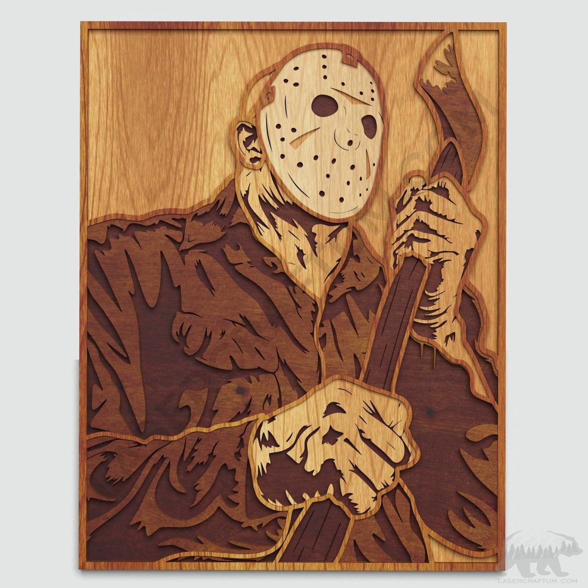Jason Voorhees Layered Design for cutting - LaserCraftum