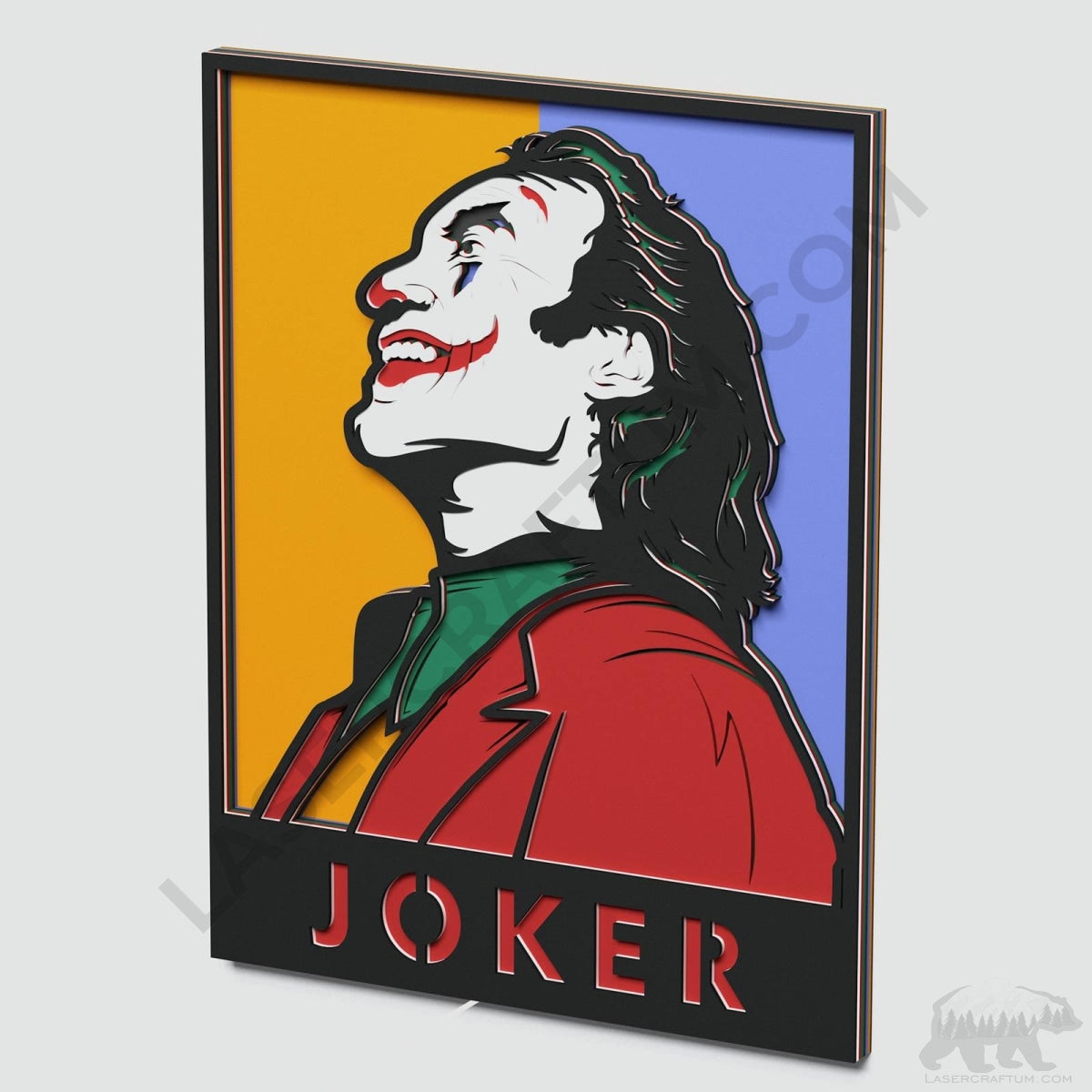 Joker Layered Design for cutting - LaserCraftum