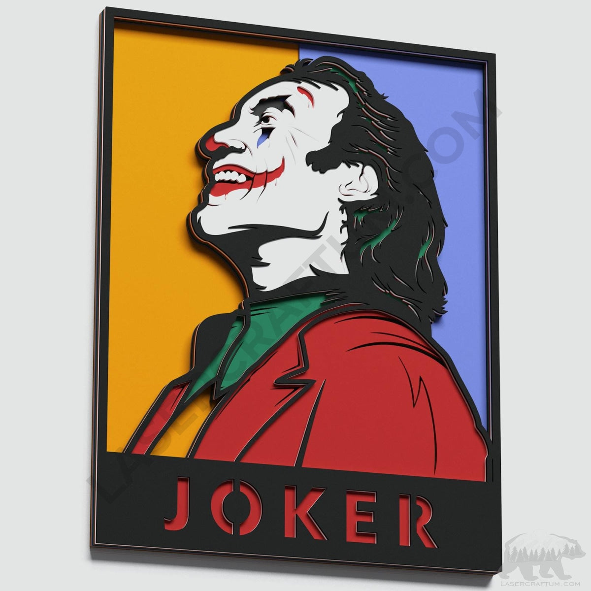 Joker Layered Design for cutting - LaserCraftum