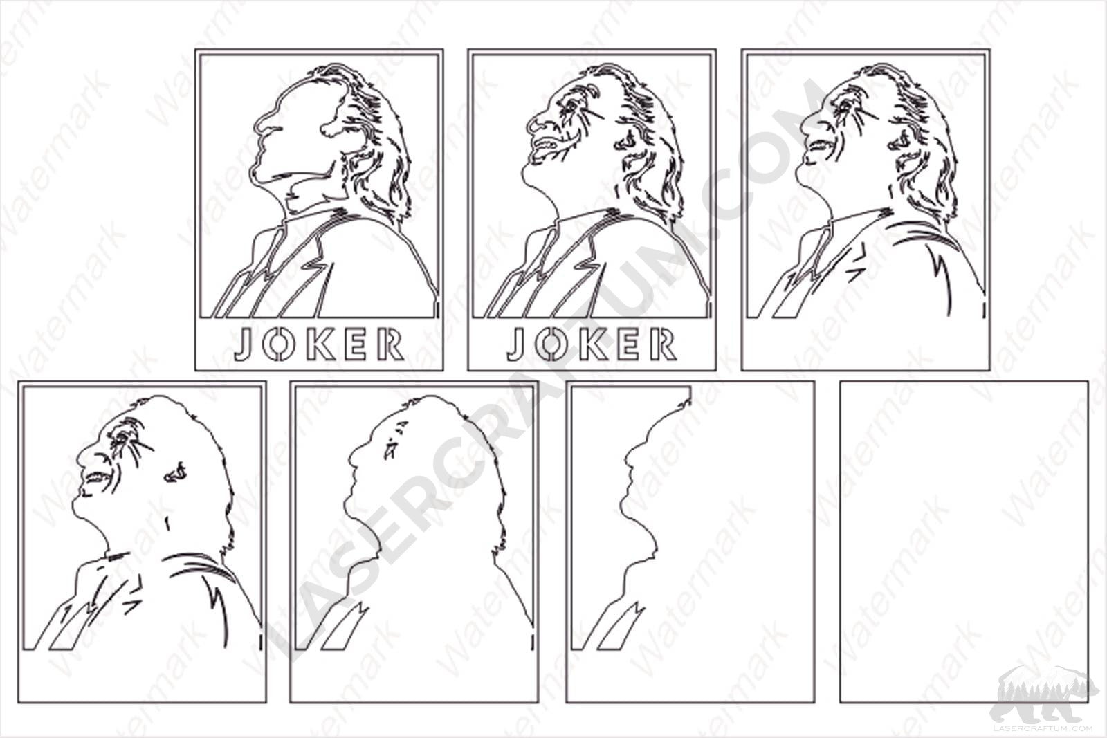Joker Layered Design for cutting - LaserCraftum