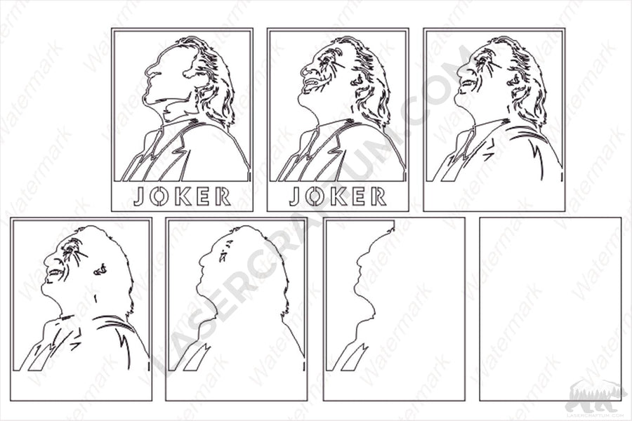 Joker Layered Design for cutting - LaserCraftum