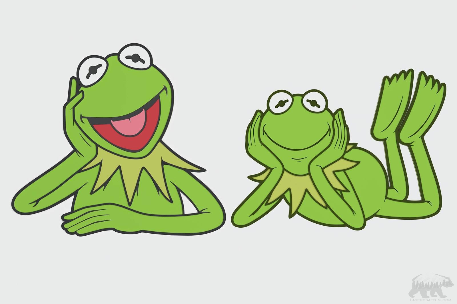 Kermit Layered Design for cutting - LaserCraftum