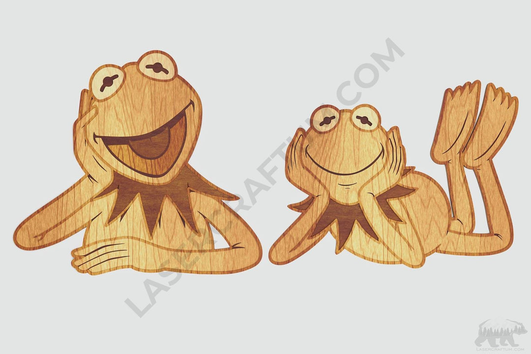 Kermit Layered Design for cutting - LaserCraftum