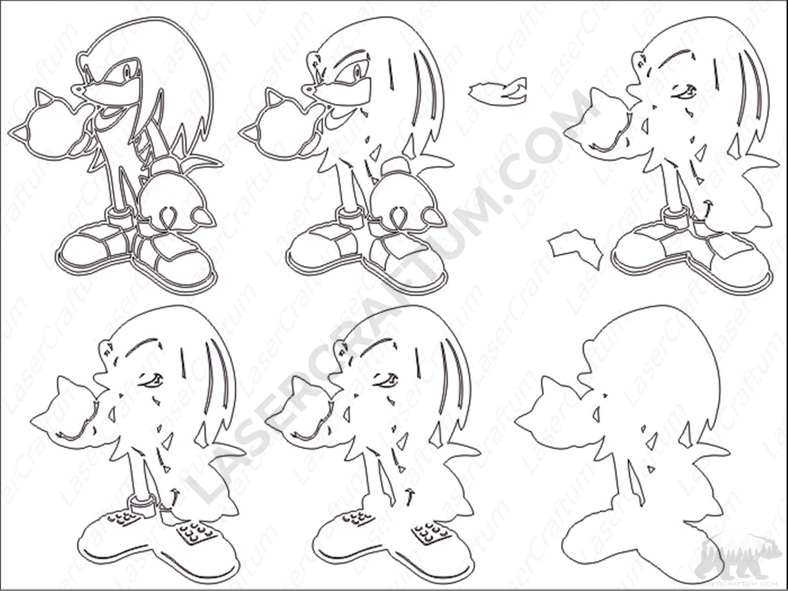 Knuckles Layered Design for cutting - LaserCraftum