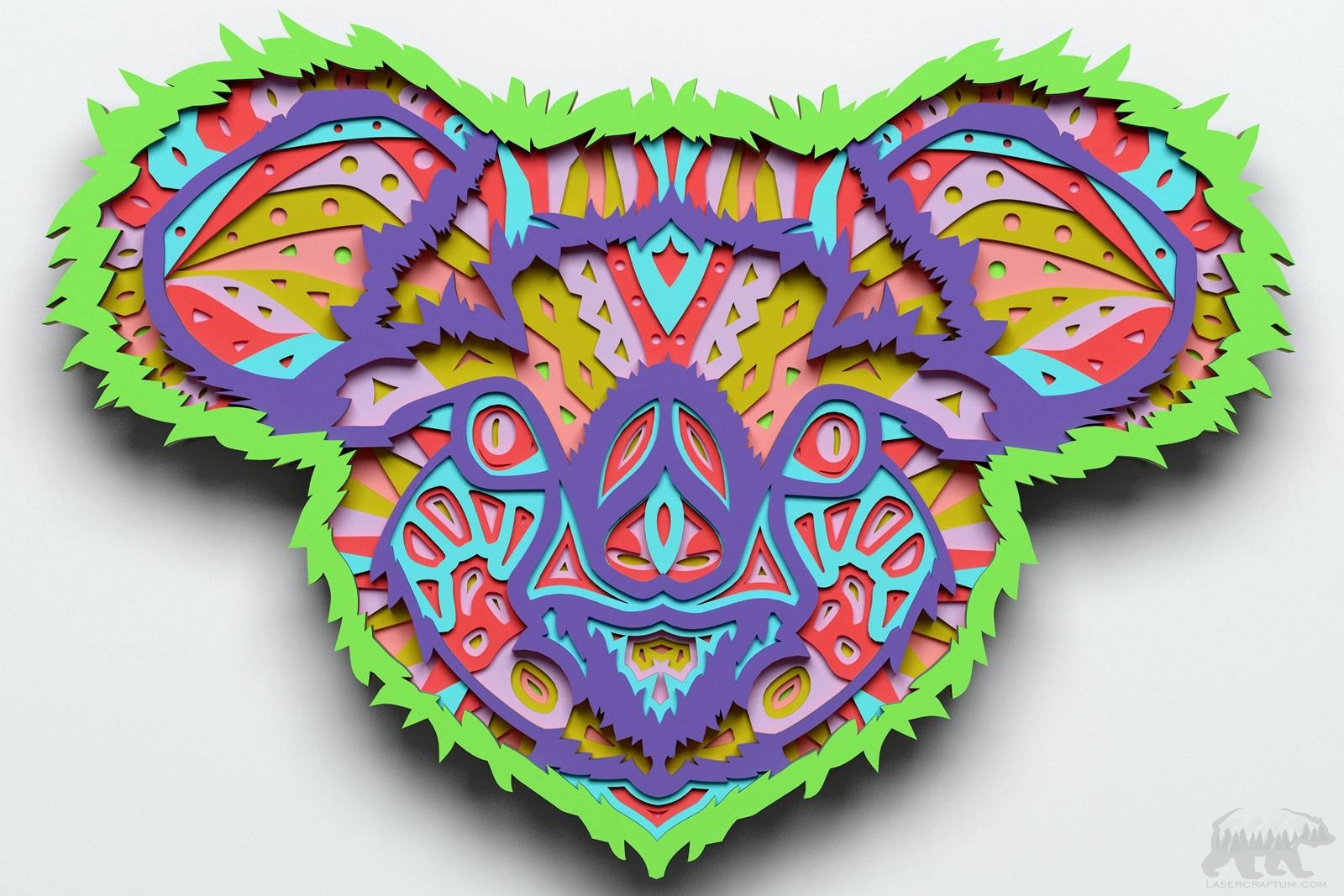 Koala Layered Design for cutting - LaserCraftum