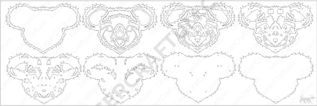 Koala Layered Design for cutting - LaserCraftum