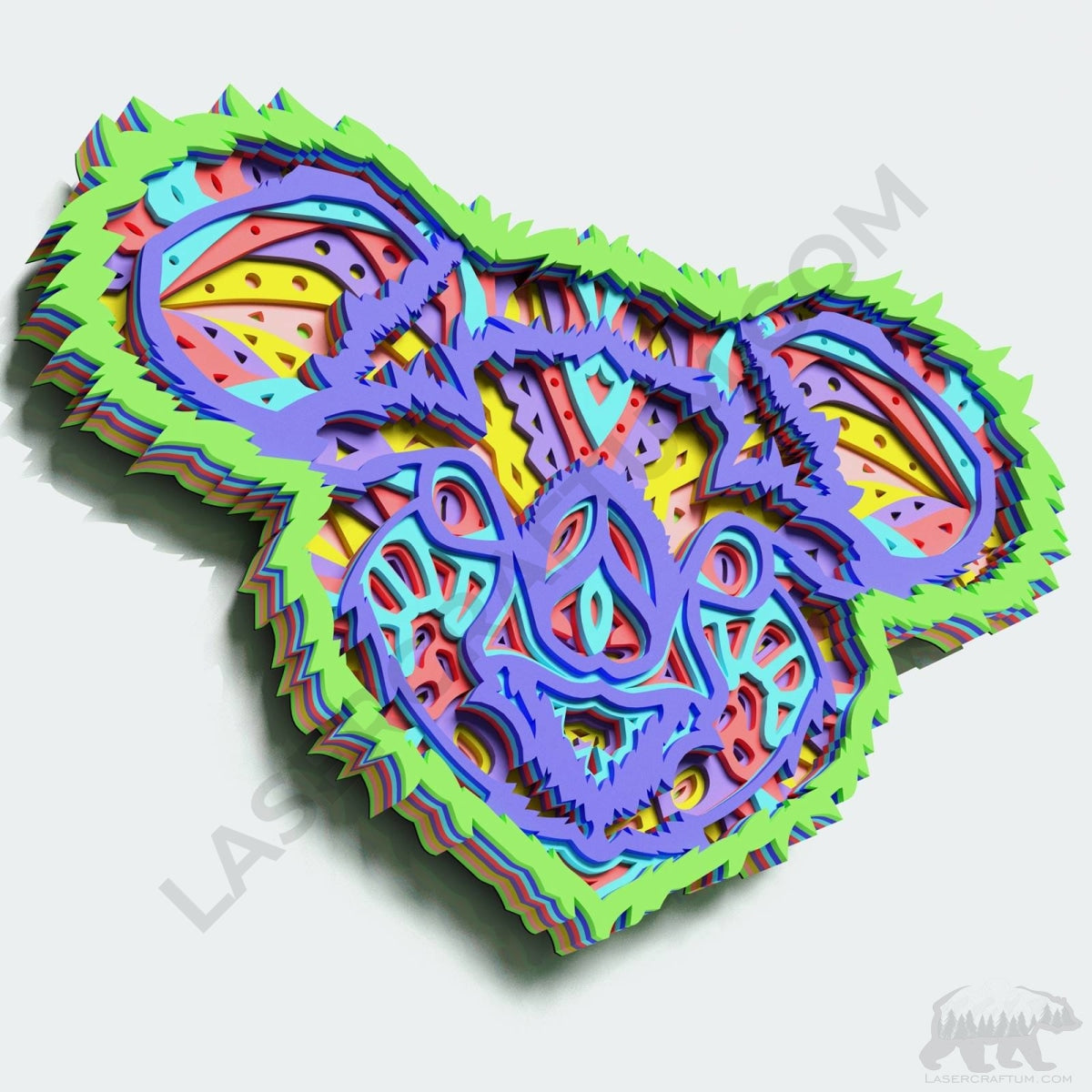 Koala Layered Design for cutting - LaserCraftum