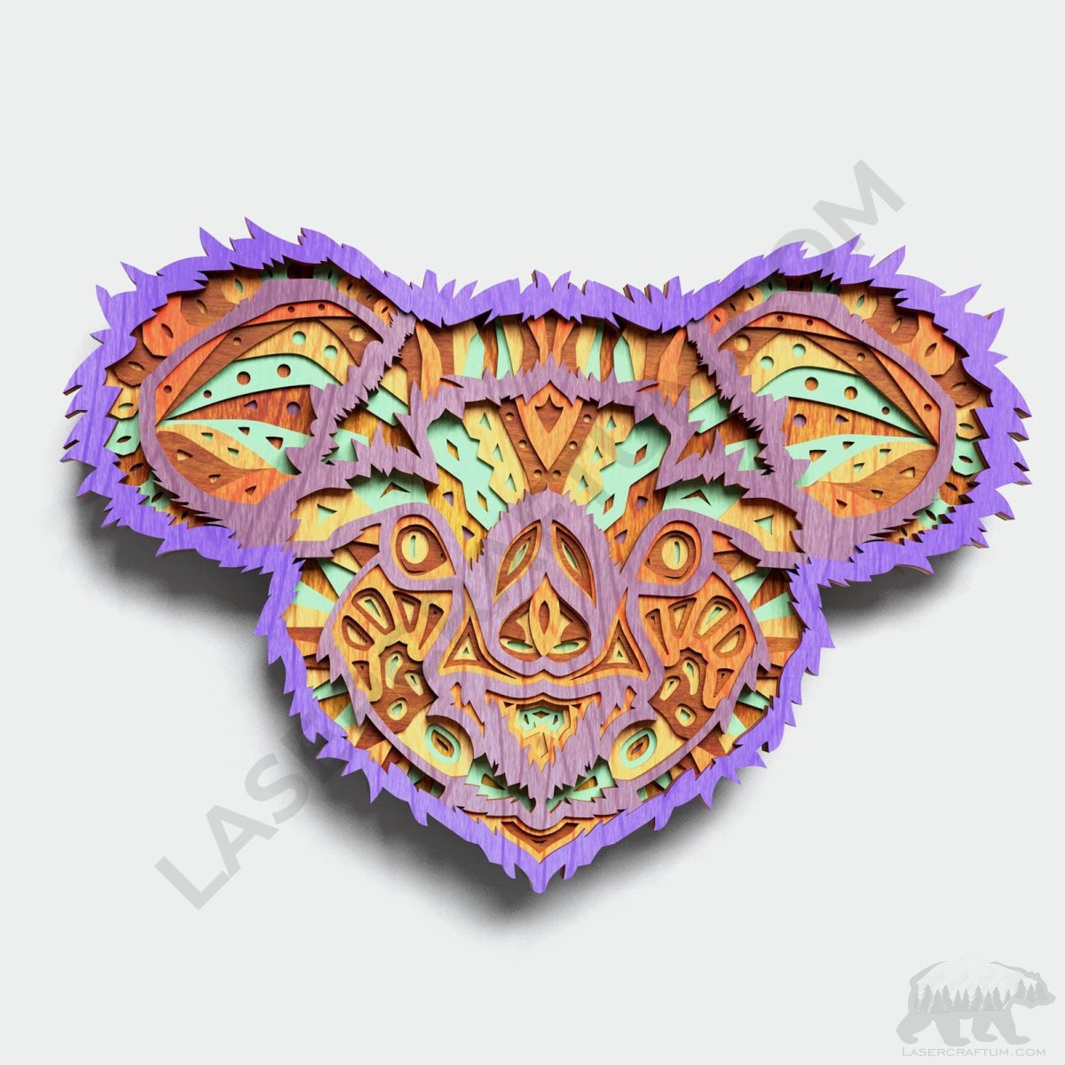 Koala Layered Design for cutting - LaserCraftum