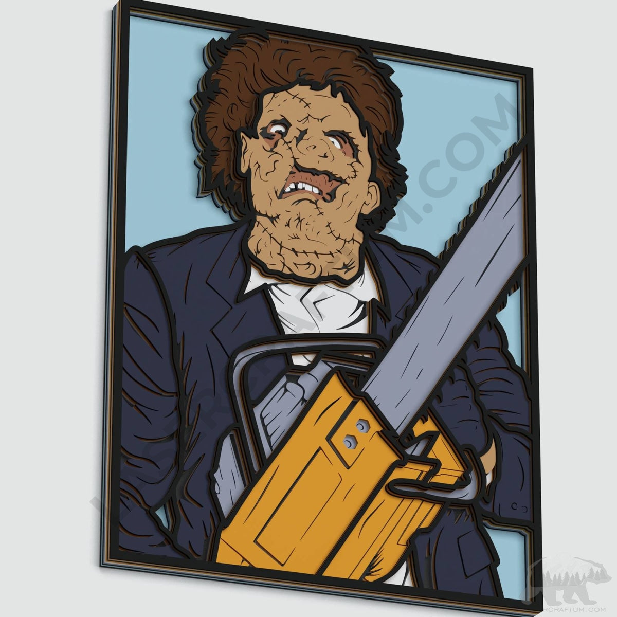 Leatherface Layered Design for cutting - LaserCraftum